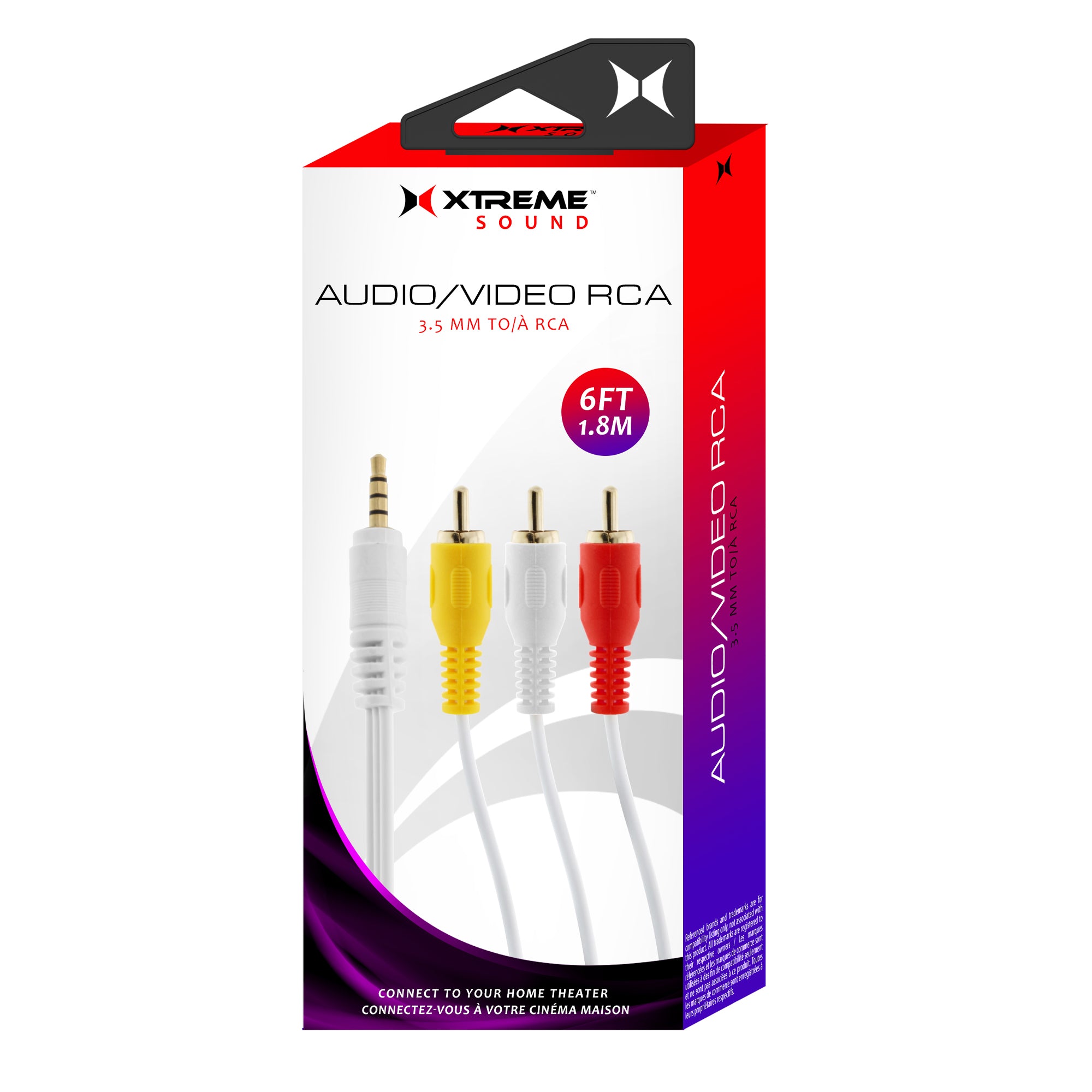 6ft Audio 3.5mm Composite RCA, TV RCA Connector, Audio Cable